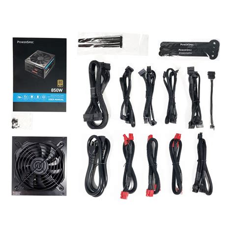 Powerspec 850 Watt 80 Plus Gold Atx Fully Modular Power Supply With Rgb Lighting Micro Center