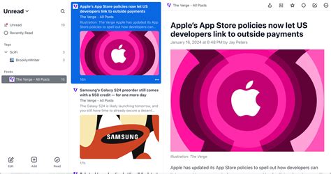 The Top Five Rss Readers For Keeping Up With Your News Feeds The Verge