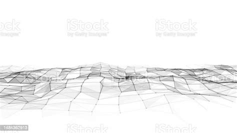 모션 점과 선이 있는 벡터 웨이브입니다 추상적인 디지털 배경 개념 연결 빅 데이터 미래 기술 배경 로우 폴리곤 모델링에 대한 스톡 벡터 아트 및 기타 이미지 Istock