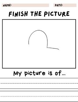 Finish The Picture Packet By Thrifty Third Teacher Tpt