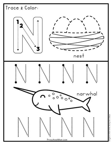 Letter N Preschool Printables Preschool Mom Worksheets Library