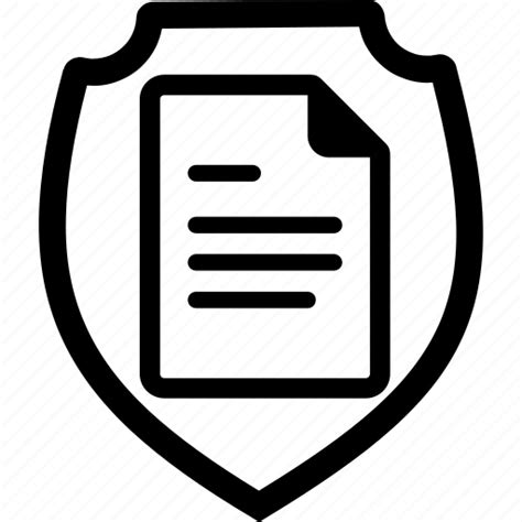 Document Security Document File Lock Security Shield Secure Icon