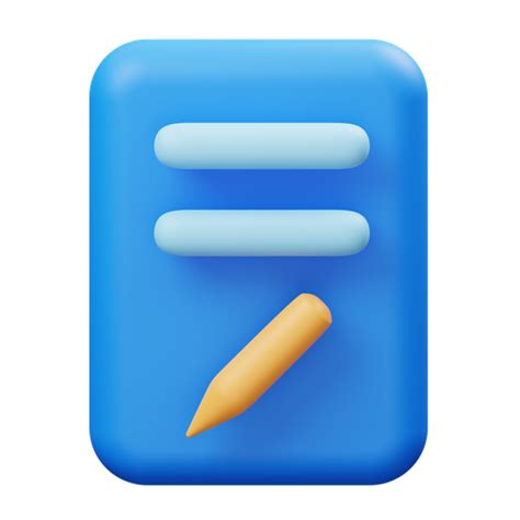 Write Data Document 3d Illustration Download On Iconfinder