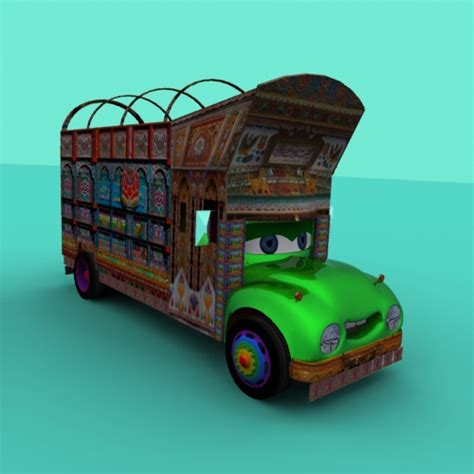 파키스탄 트럭 캐릭터 3d 모델 100 Max Fbx Obj Unknown Free3d