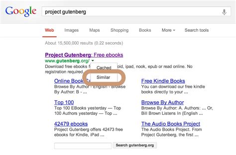 Google Find Related Content From A Drop Down Menu Ebook Friendly