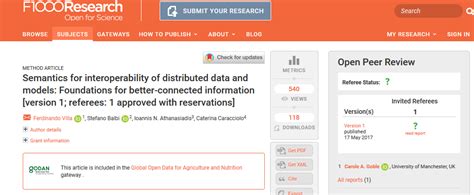 BC Journal Article Semantics For Interoperability Of Distributed Data And Models Foundations