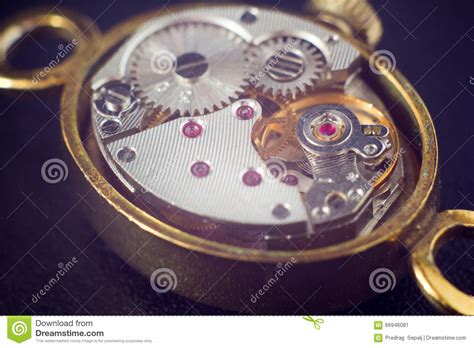 Analog Clock Metal Mechanism Close Up Stock Image Image Of Accuracy Macro 66946081