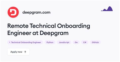 🤠 Deepgram Is Hiring A Remote Technical Onboarding Engineer R