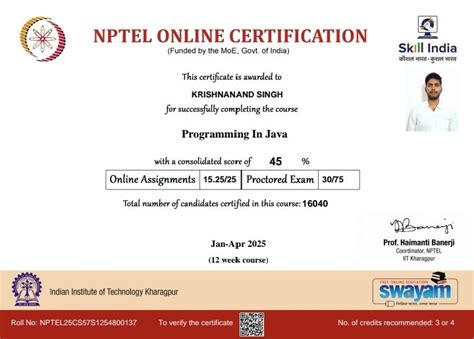 Nptel Programminginjava Krishnanand Singh