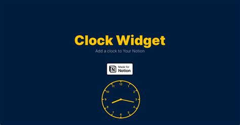 Add An Analog Clock To Your Notion Workspace