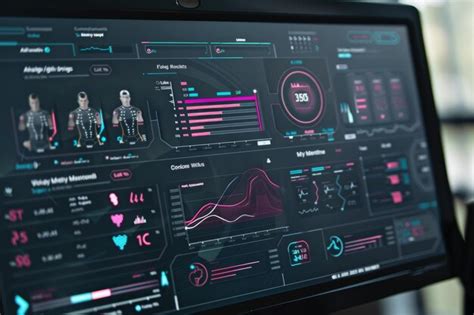 Premium Photo Digital Dashboard Displaying Athletes Blood Test