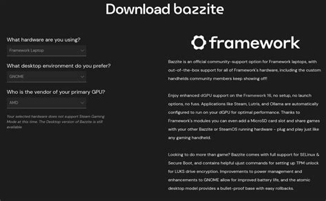 Installing Bazzite For Framework Laptop 16 Bazzite Documentation