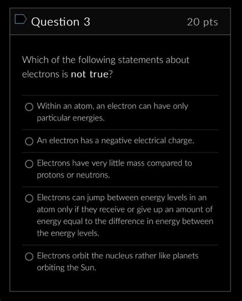 Solved Question 3 20 Pts Which Of The Following Statements