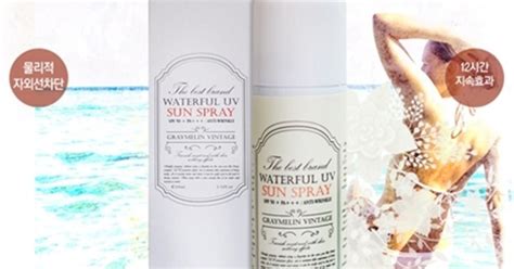 뿌리기만 하면 된다고 간편한 자외선 차단제 워터풀 Uv 썬 스프레이 출시