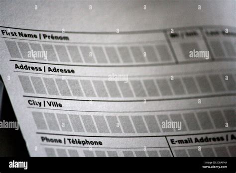 A Form With Fields For Name And Address Information Typically Used For