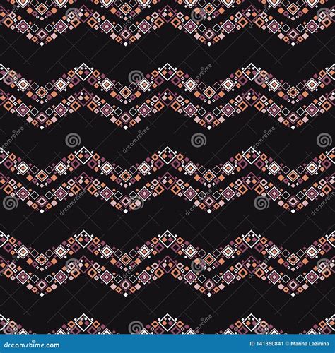 Trendy Seamless Pattern Designs Zigzag Lace Vector Geometric