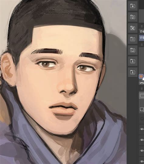 질저 On X 그림 일러스트레이션 얼굴 참조