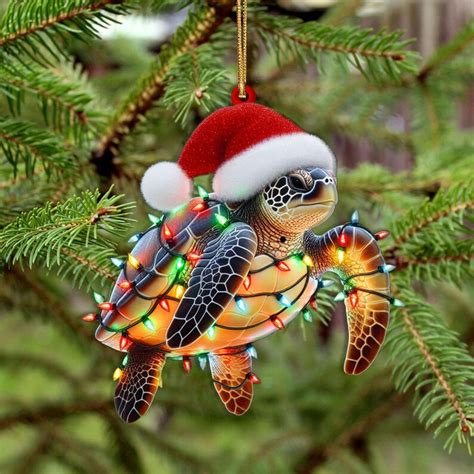 Turtle Ornaments With Christmas Light Turtle Christmas Tree Decor