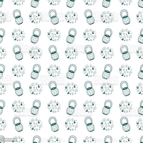 흰색 배경에 하나의 추상적인 바구니가 있는 이음매 없는 패턴3 낙서 벡터 색상 그림입니다 개체 그룹에 대한 스톡 벡터 아트 및 기타 이미지 Istock