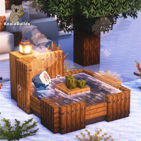 Hot Tub In Minecraft Tutorial Minecraft House Designs Minecraft