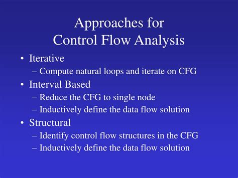 ppt control flow analysis chapter 7 powerpoint presentation free