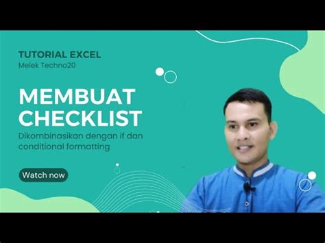 Cara Membuat Checklist Di Excel YouTube