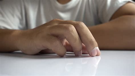 Adult Man Hand Finger Tapping Stock Footage Video 100 Royalty Free