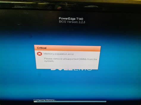 Unsupported DIMMs From The System DELL Technologies