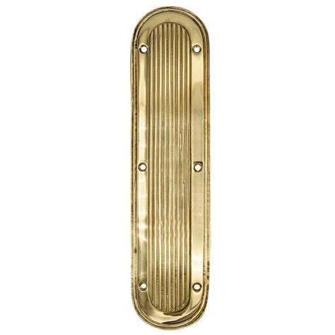 10 12 Classic Art Deco Solid Brass Push Plate In Several Finishes