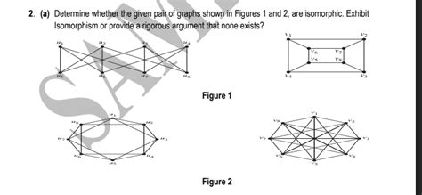 solved 2 a determine whether the given pair of graphs