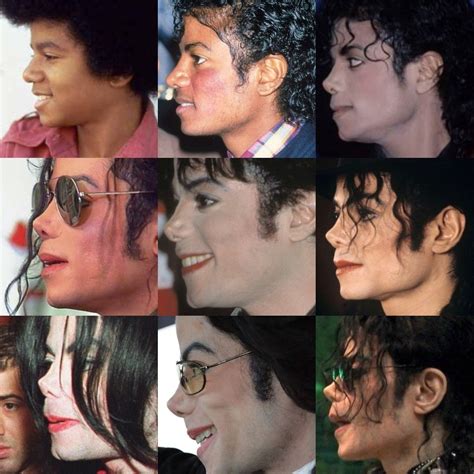 Michael Jackson Side Profile Evolution