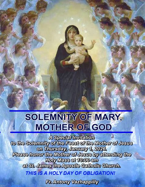 Solemnity Of Mary Mother Of God January 1 2026 Holy Mass 1000am