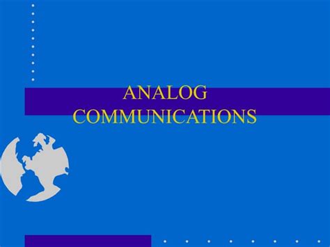 Analog Communicationintroduction Ppt Digital Audio Computer Software And Applications