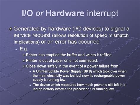 The Functions Of Operating Systems Interrupts Learning Objectives