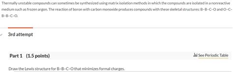 Solved Thermally Unstable Compounds Can Sometimes Be