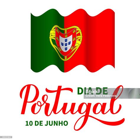 포르투갈 국경일 타이포그래피 포스터 포르투갈어 6 월 10 일 휴일 축하 배너 전단지 인사말 카드 등을위한 벡터 템플릿 10에 대한 스톡 벡터 아트 및 기타 이미지 Istock