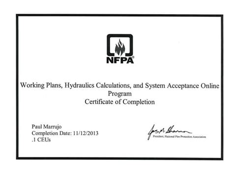 Nfpa 13 2013 Working Plans Cert Pdf