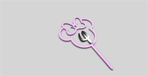 Stl File Minnie Mouse Cake Topper 4 Years 🐁 ・3d Printer Design To