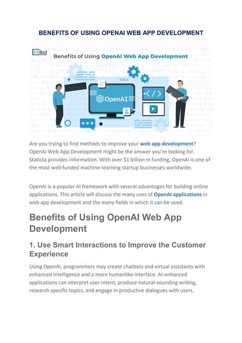 BENEFITS OF USING OPENAI WEB APP DEVELOPMENT SSTECH SYSTEM By SSTech System Issuu