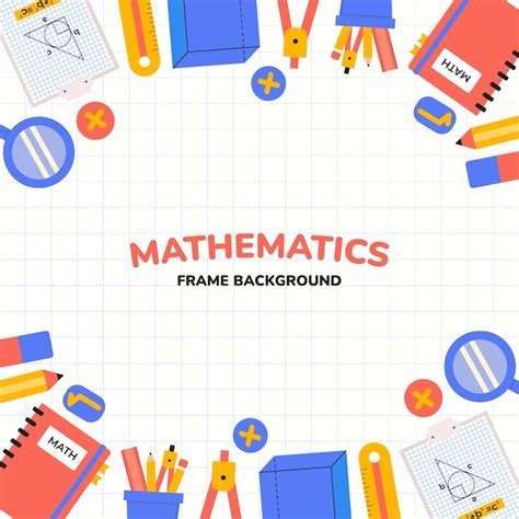 Premium Vector Mathematics School Frame Background Illustration