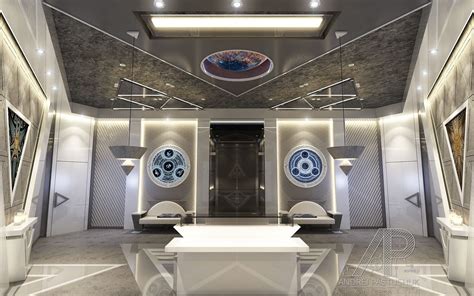 흰색과 세련된 현대적인 사무실 리셉션 로비 3d 모델 69 Max Obj Free3d