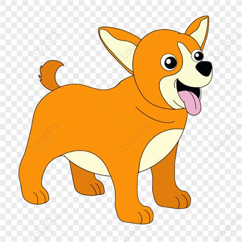 손으로 그린 만화 작은 노란 강아지 일러스트 클립 아트꼬리노랑 Png 일러스트 무료 다운로드 Lovepik