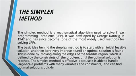 Solution Of Lpp By Simplex Method With Examples Ppt