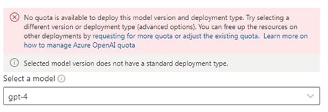 Openai Cant Deploy Model Despite Having Quota Microsoft Qanda
