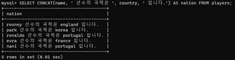 Mysql 5 문자열 함수 1 Concat Substr Replace Reverse Char Length
