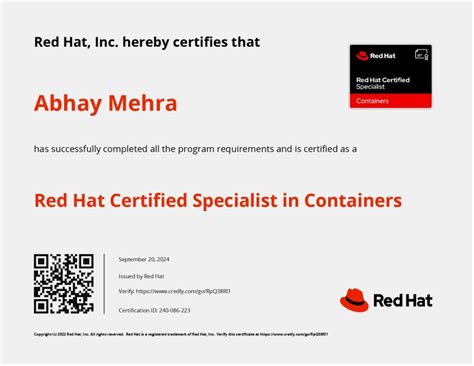 Abhay Mehra On Linkedin Redhat Containers Certification Devops
