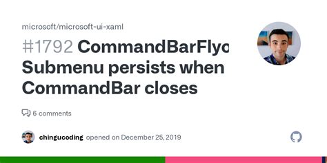 Commandbarflyout Submenu Persists When Commandbar Closes · Issue 1792