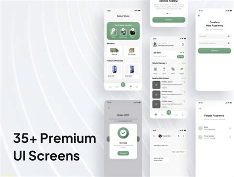 Recycle Trash App Ui Kit Ui Kit Recycle Trash App