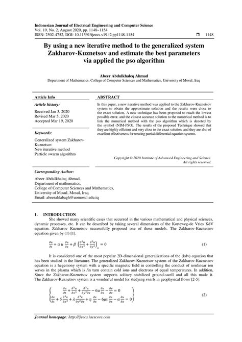 Pdf By Using A New Iterative Method To The Generalized System