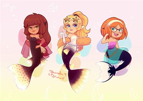 Miraculous Lila And Chloe And Sabrina Mermaids Miraculous Ladybug